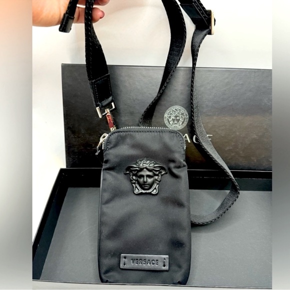 Versace | Bags | Versace Medusa Nylon Phone Crossbodysmall Bag | Poshmark